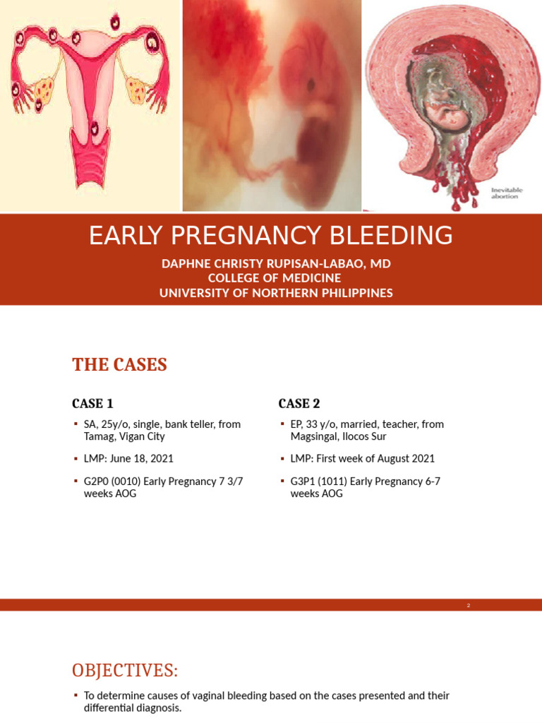 Early Pregnancy Bleeding Full | PDF | Miscarriage | Human Reproduction