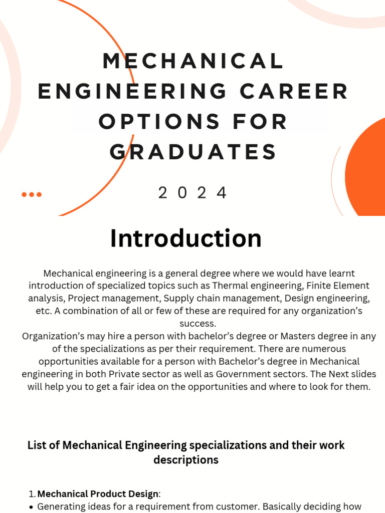Mechanical Engineering Specializations Guide | PDF | Mechanical ...