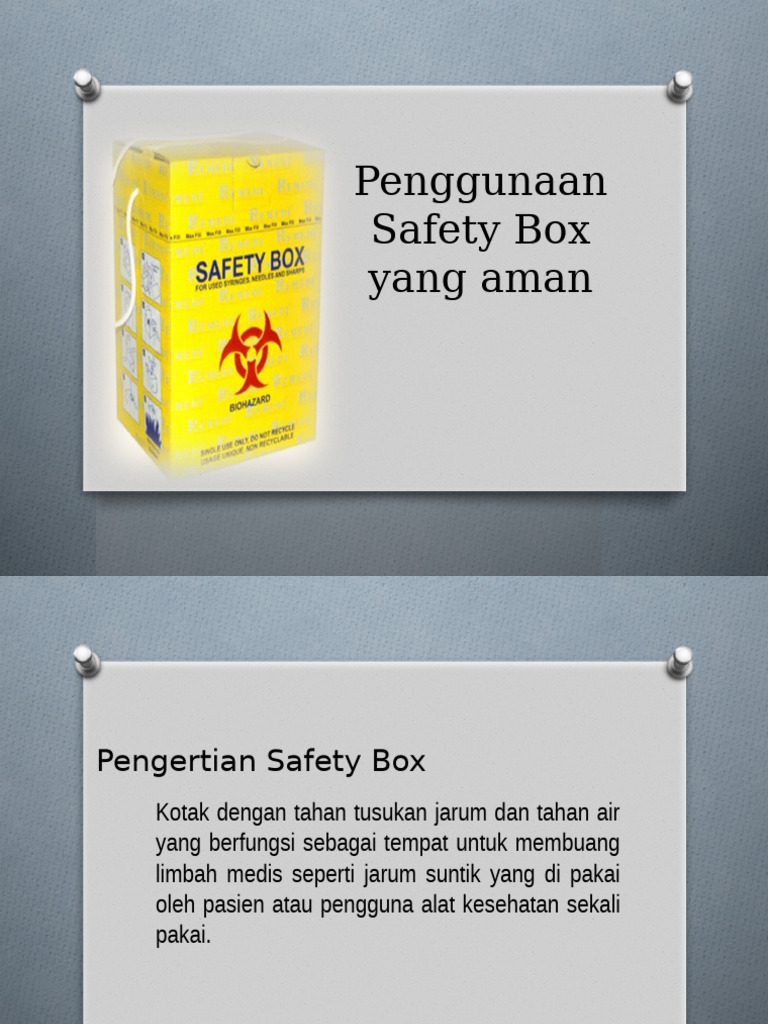 Panduan Aman Penggunaan Safety Box | PDF
