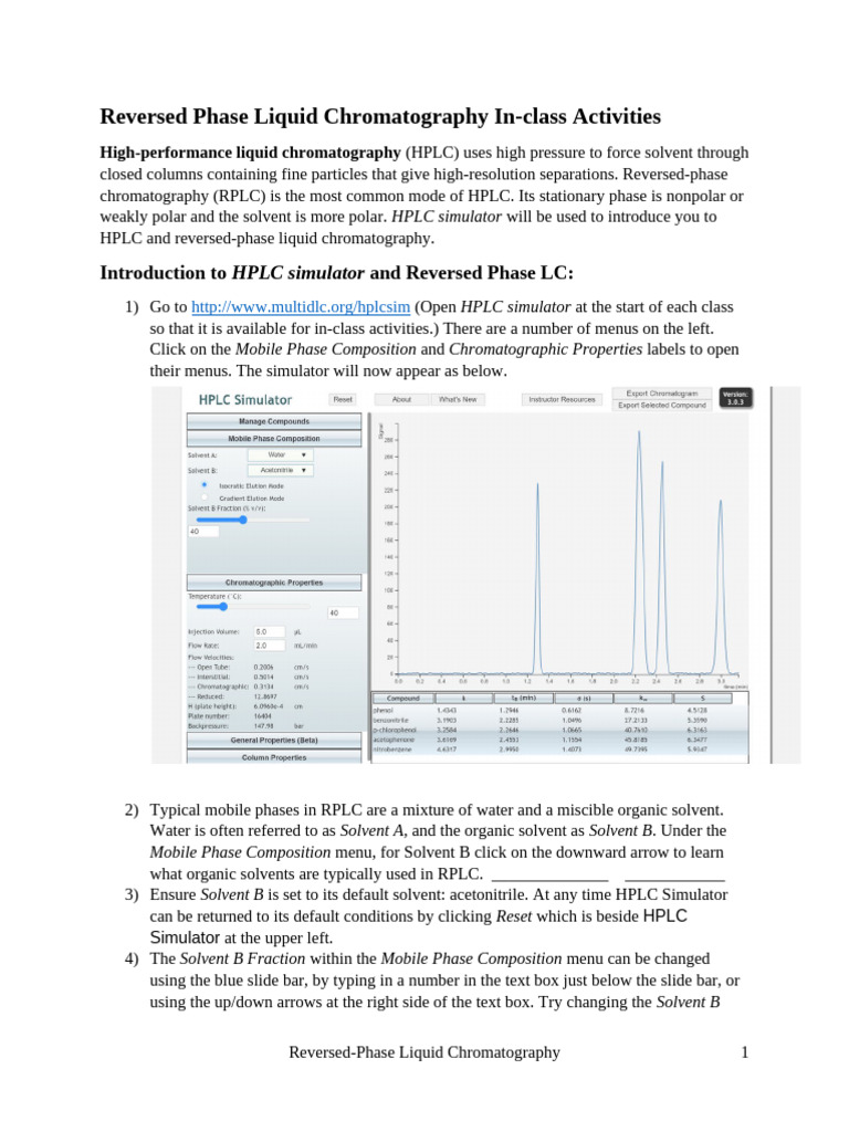 Chrom Lucy Reversed Phase Liquid Chromatography | PDF | High ...
