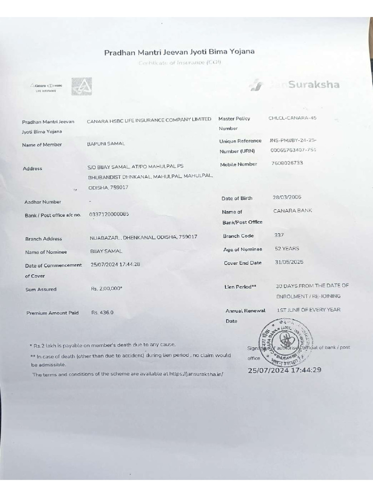 Bapuni samal Jeevan jyoti | PDF