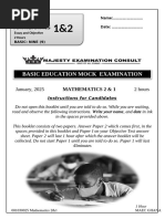 Bece-Mathematics 2020 | PDF
