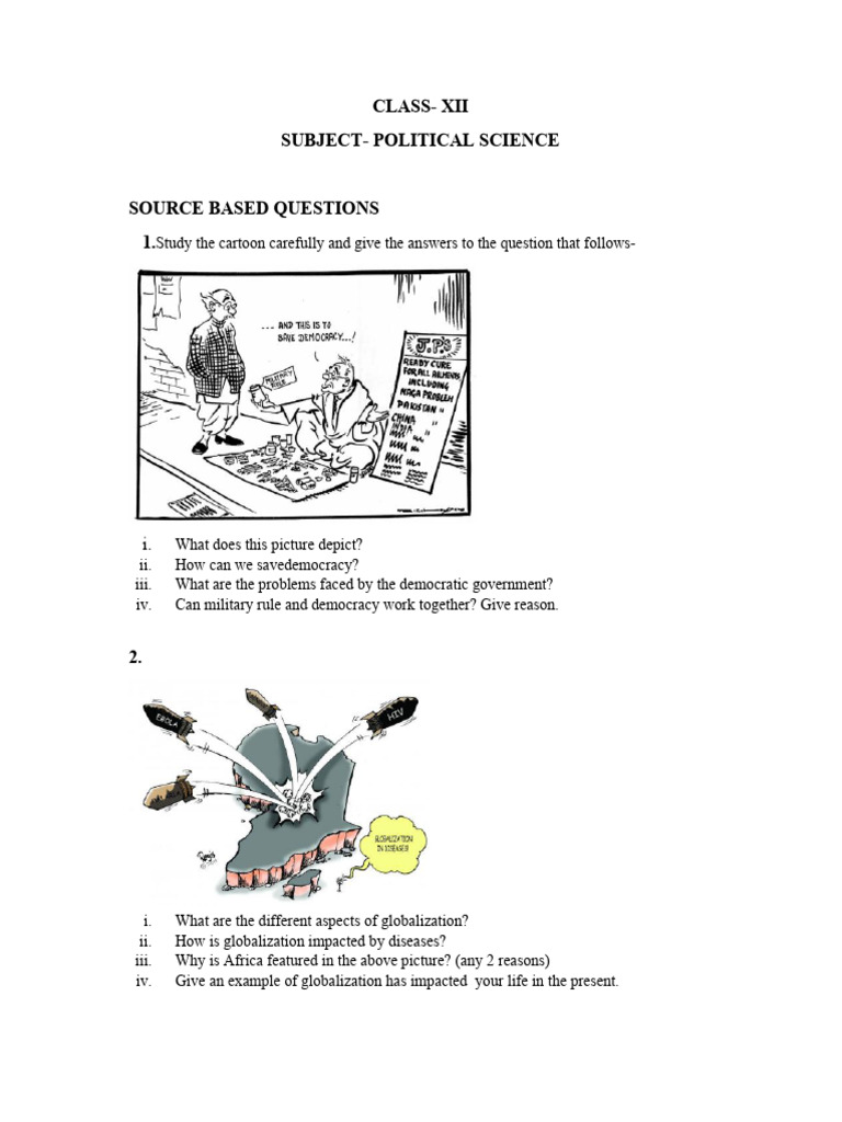 Class 12 Political Science MCQs Guide | PDF