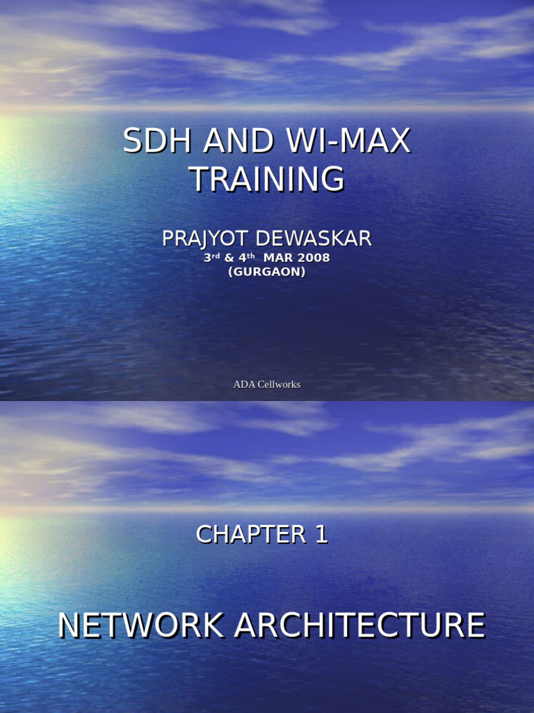 SDH and WiMax Training - 1 | PDF | Network Topology | Telecommunications