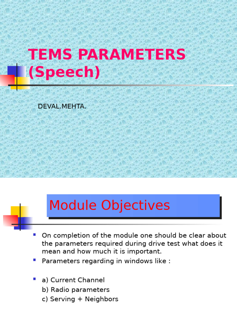 Tems Parameters | PDF | Radio | Telecommunications