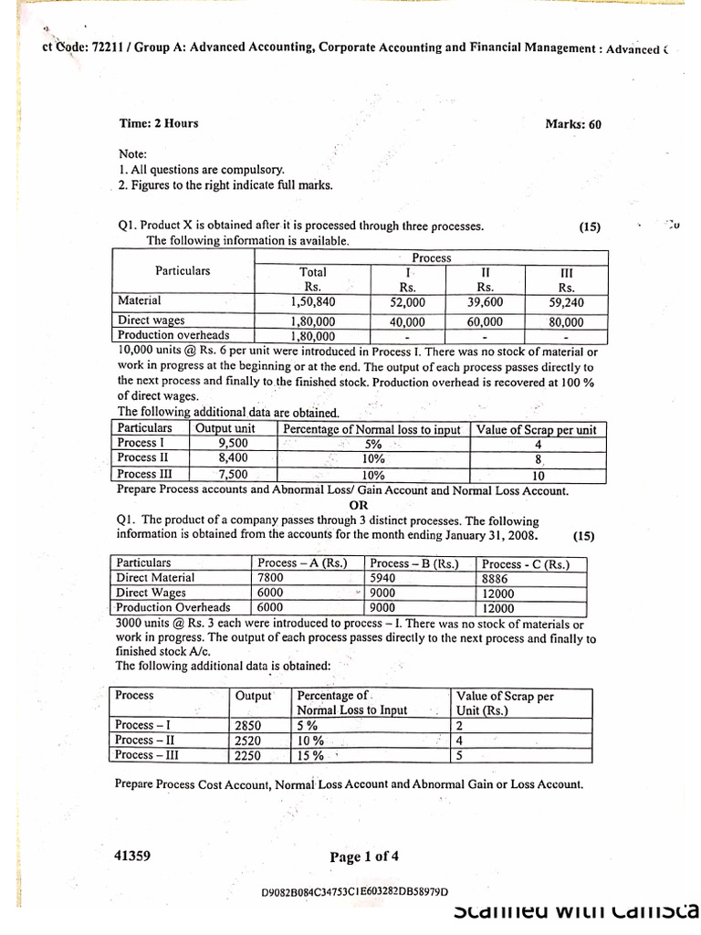 Mcom Sem-3 (Feb 2024) | PDF