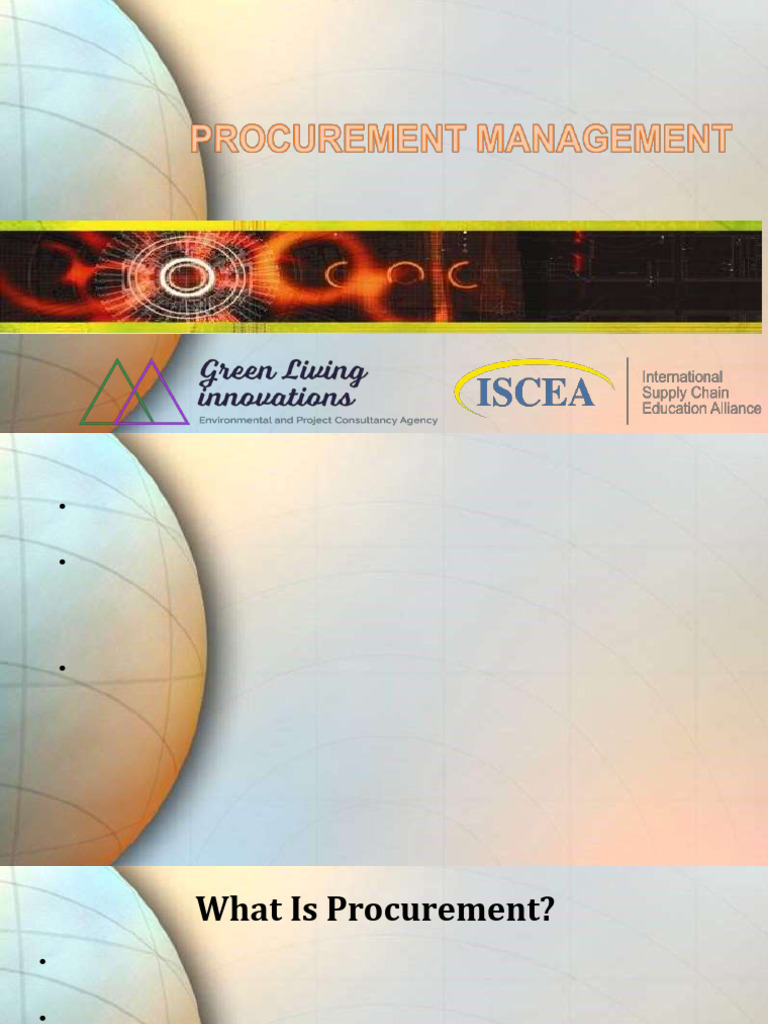 Module 2 Procurement Management. | PDF | Procurement | Supply Chain
