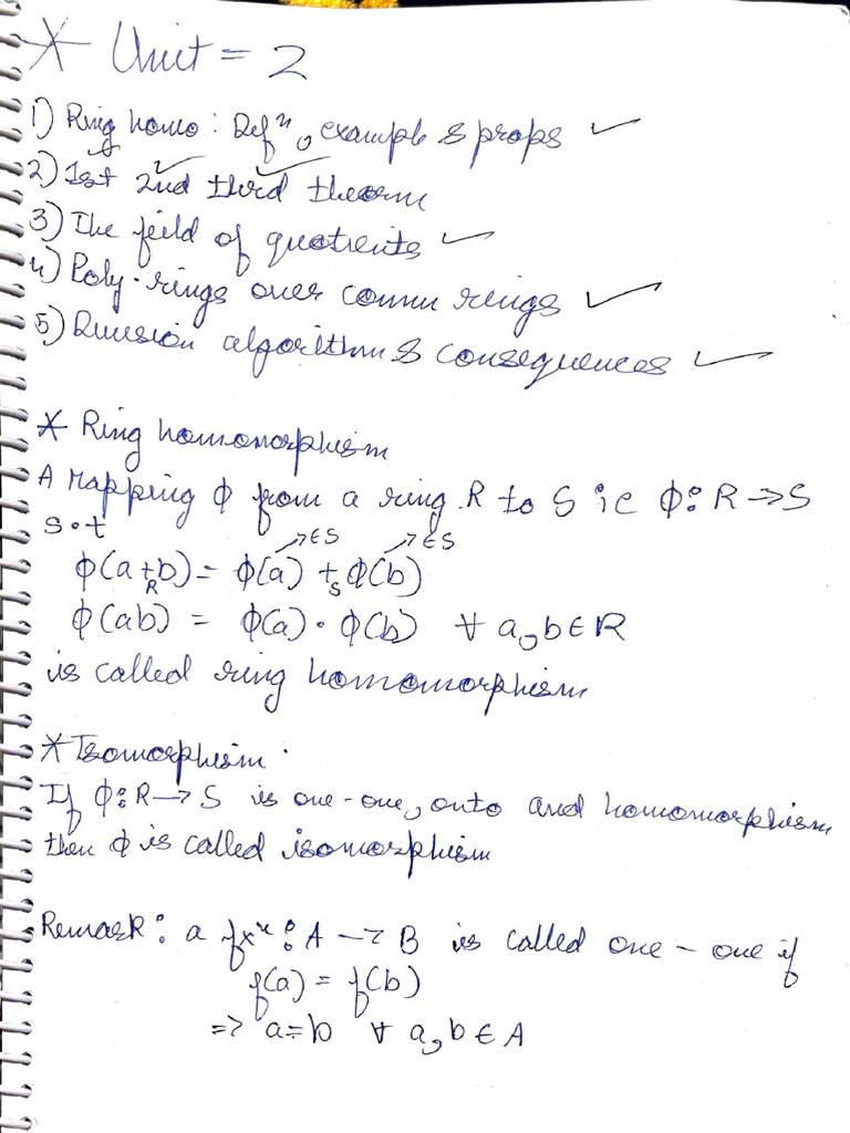 Unit 2 Ring Theory | PDF