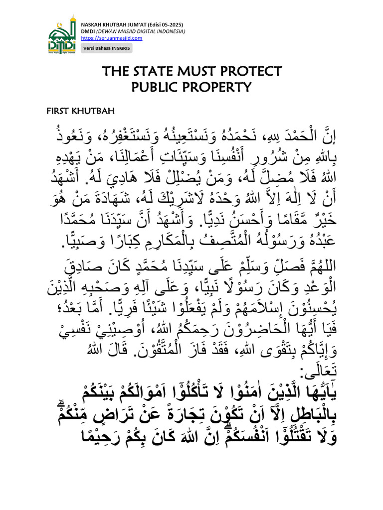 Protecting Public Property Rights | PDF | Abrahamic Religions | Islamic ...