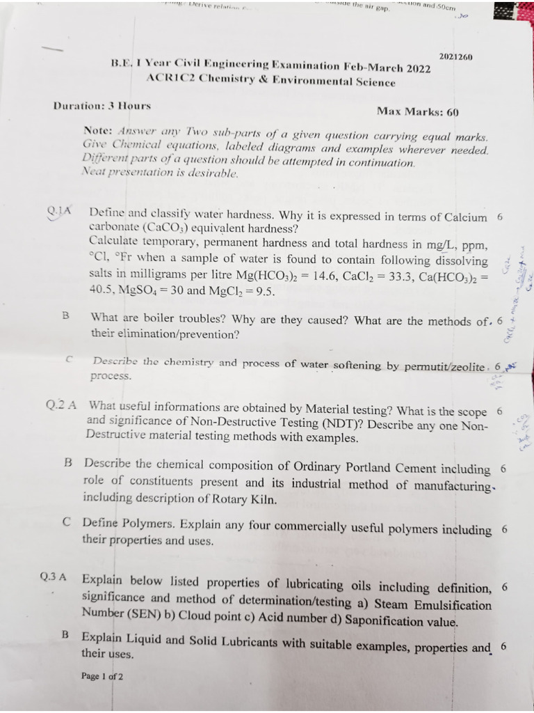 1st Sem End Sem Question Papers | PDF | Operational Amplifier