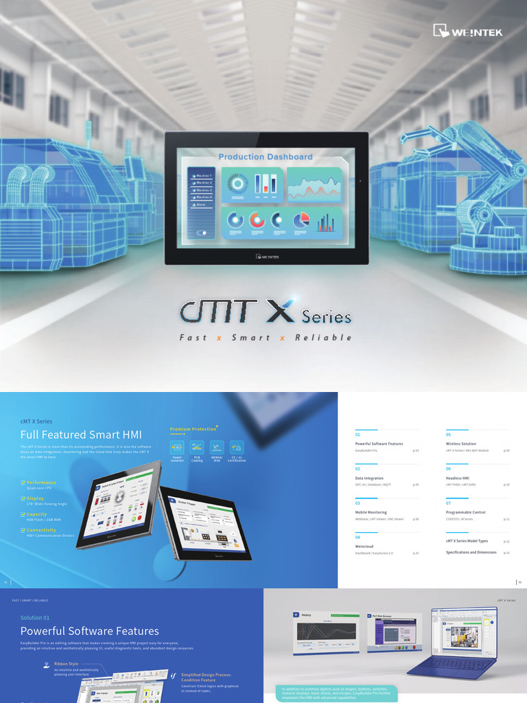 cMT X Series: Smart HMI Overview | PDF | User Interface | Programmable ...