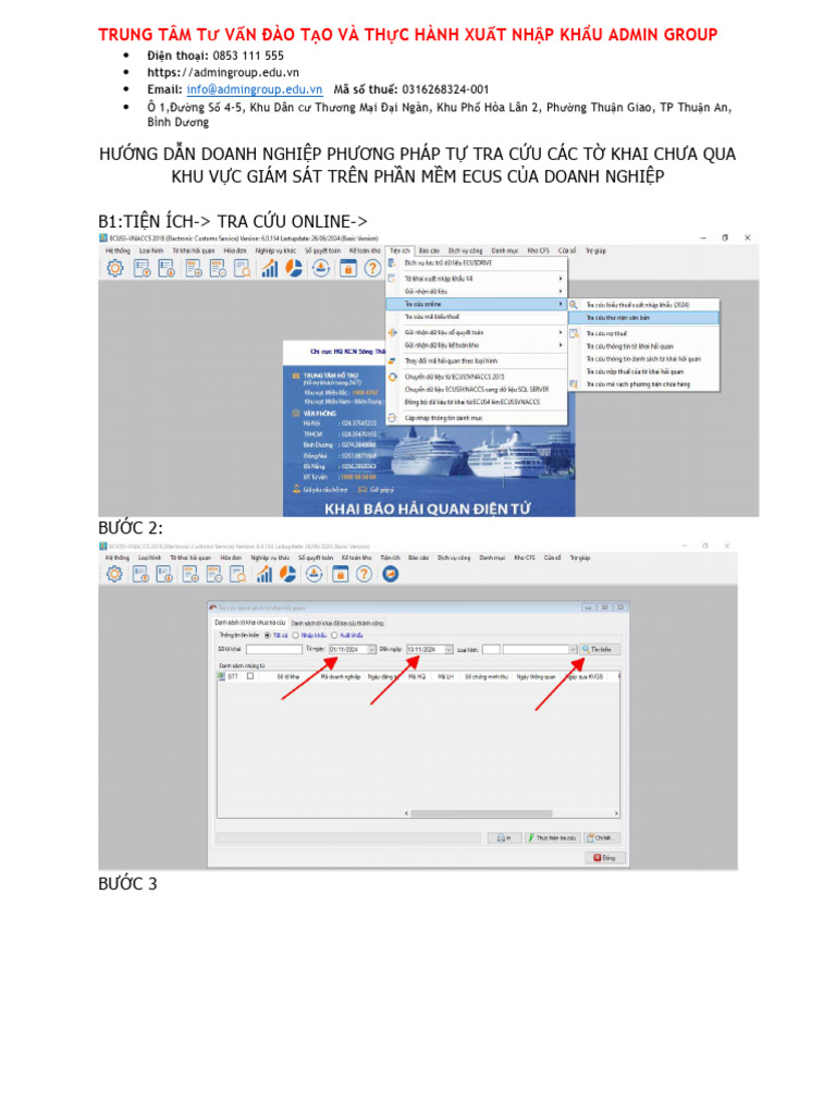 Huong Dan Tra Cuu TK Qua KVGS Tren Ecus Cua DN | PDF