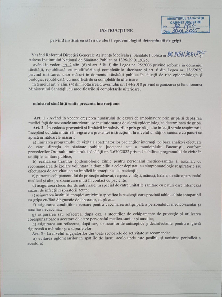 Instructiune Nr. 1452 Din 30 Ianuarie 2025 | PDF