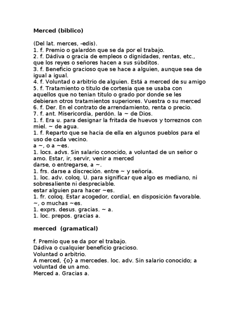 Definicion de Merced | PDF