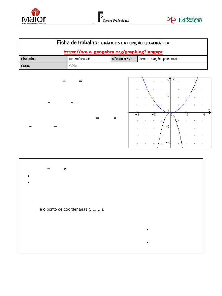 Eixo de Simetria em Funções Quadráticas | PDF | Função (Matemática ...