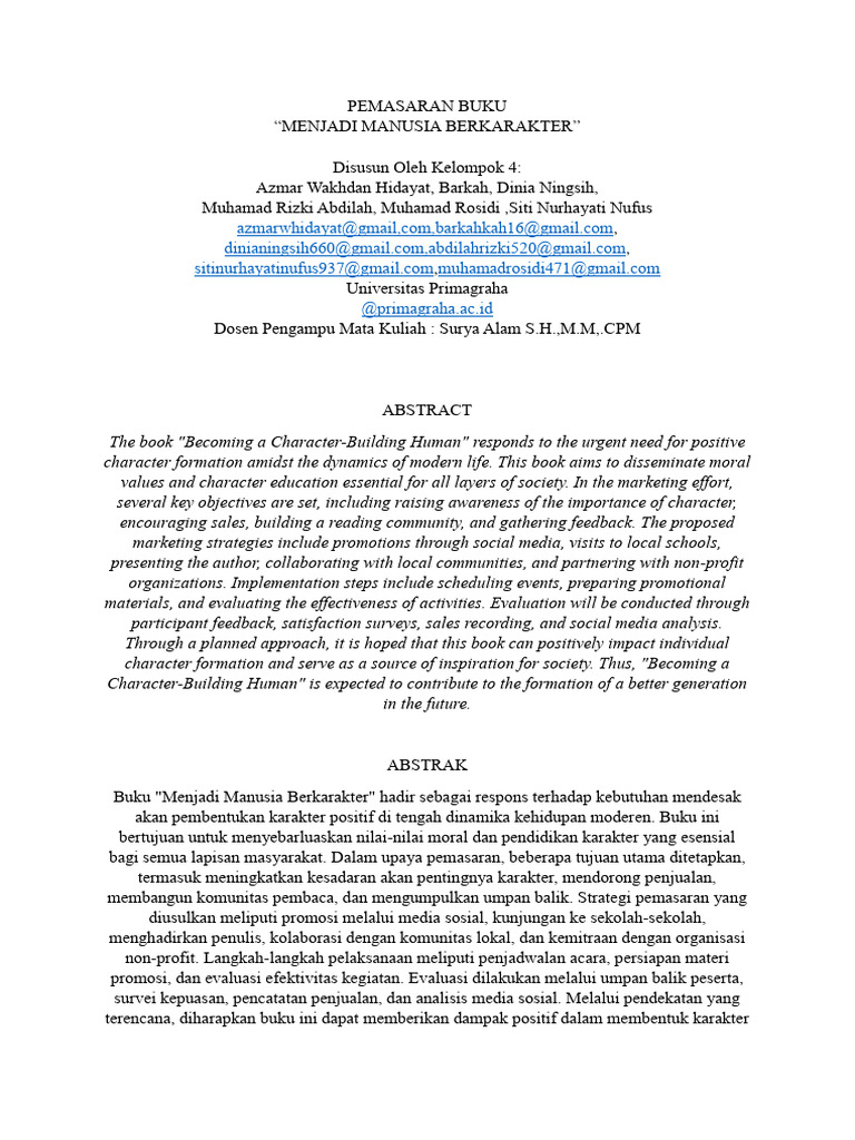 PEMASARAN_BUKU{_UAS_KOMUNIKASI_BISNIS_} | PDF