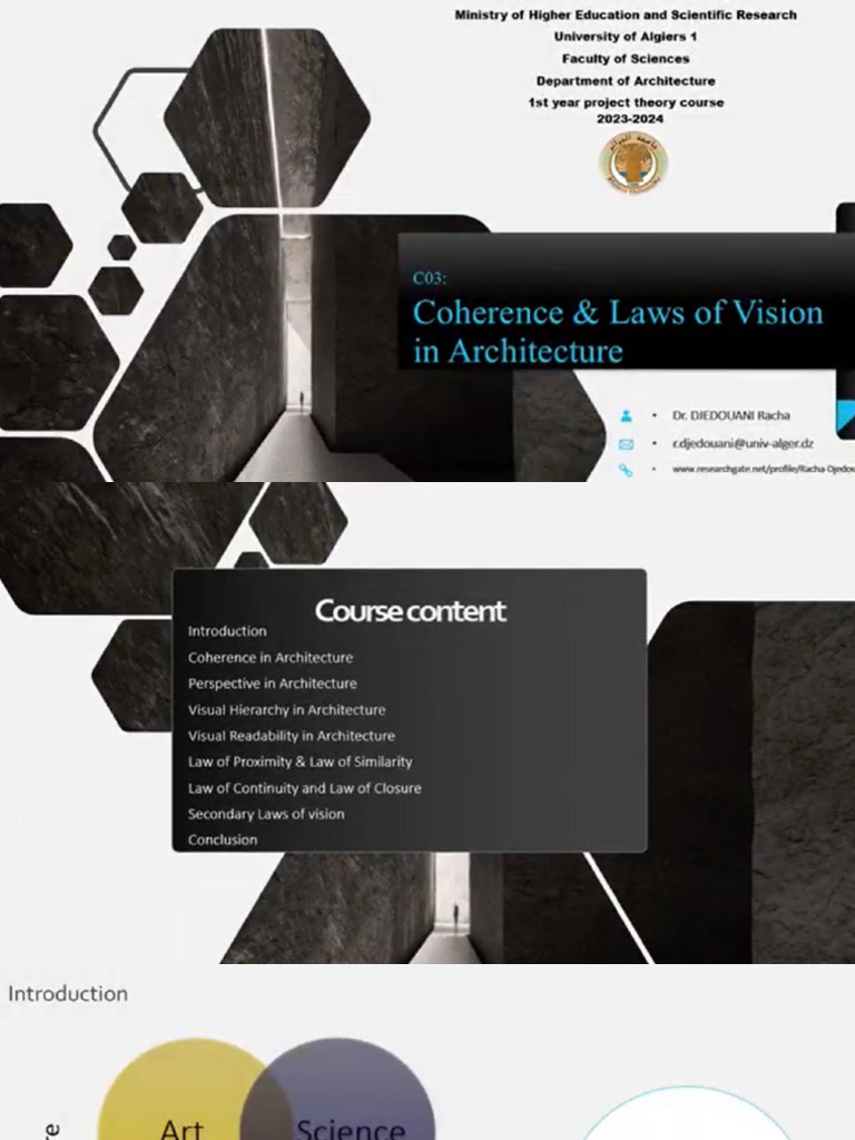 C03 Coherence and laws of vision in architecture | PDF