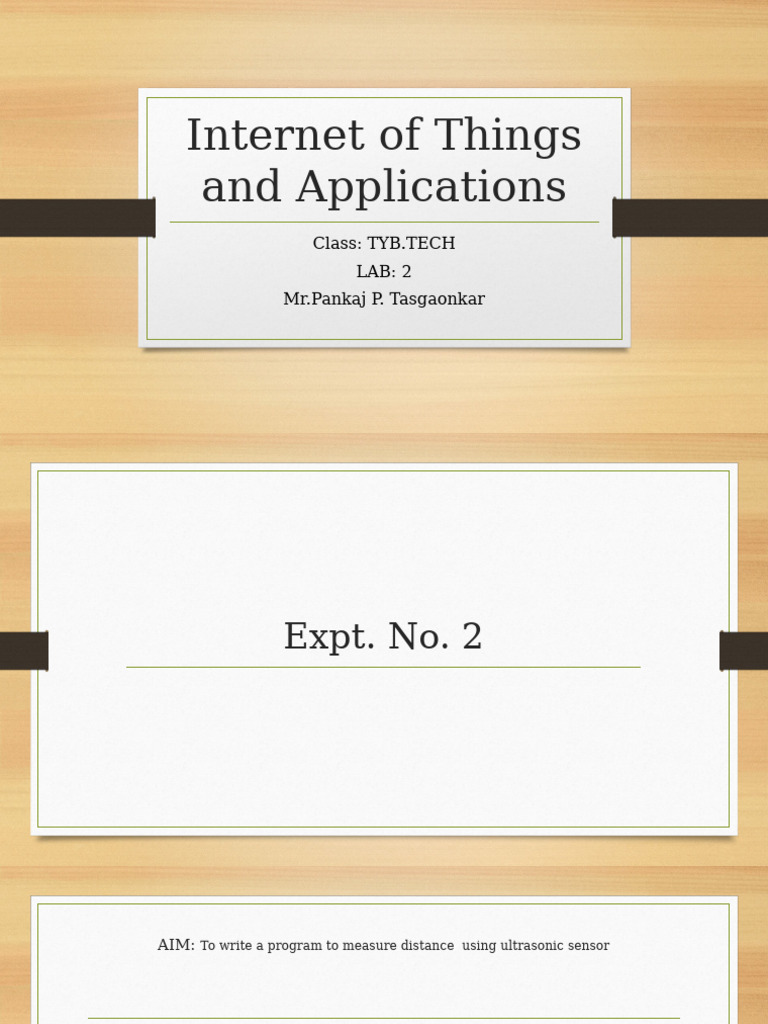 IoT Lab2 Ultrasonic+Temp | PDF | Ultrasound | Humidity