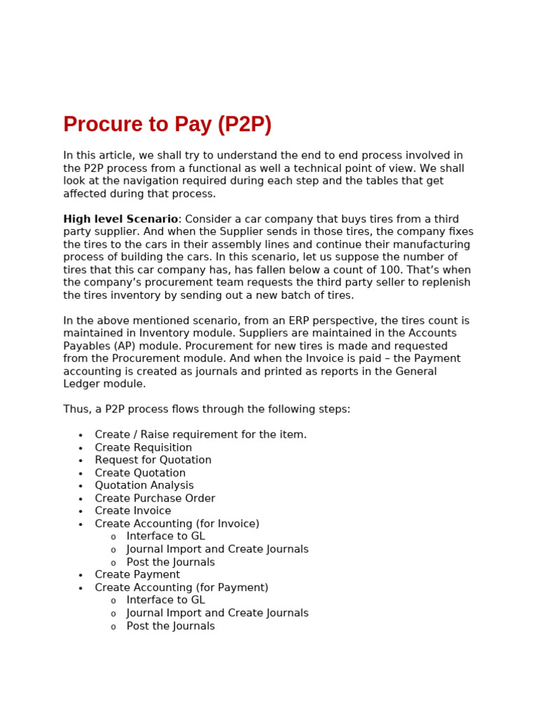 Procure to Pay complete cycle | PDF | Accounts Payable | Computing