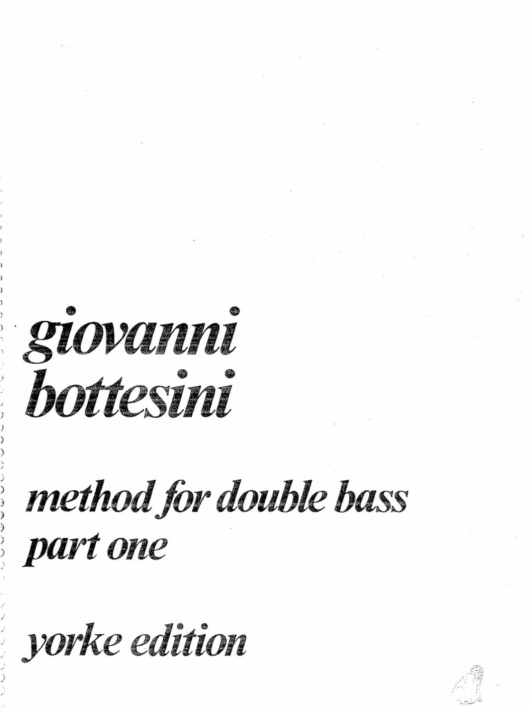 Bottesini - Method Vol 1 | PDF