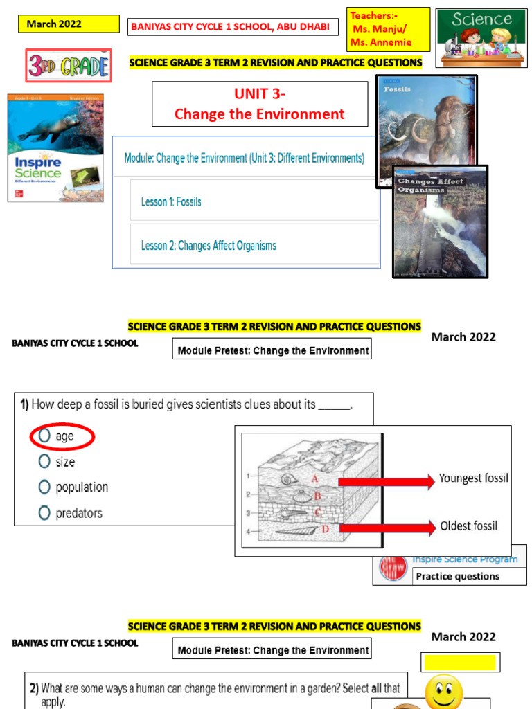 Grade 3 Term 2 Review Inspire Science | PDF | Flood | Natural Disasters