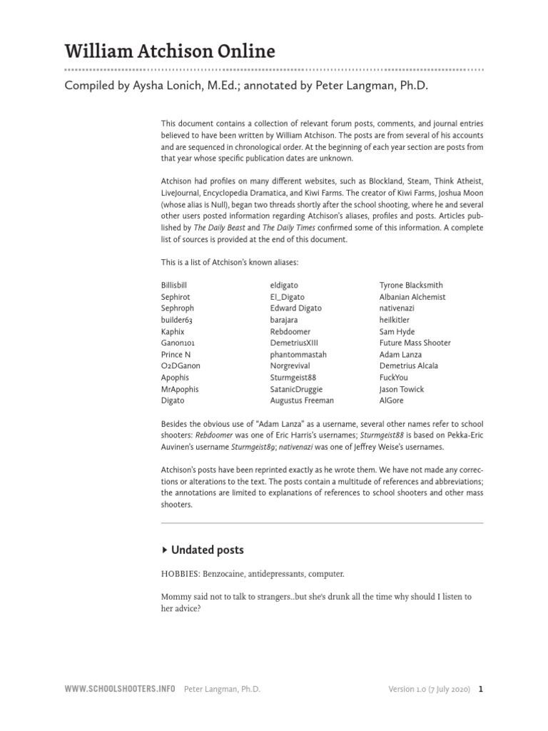 Atchison Online 1.0 | PDF