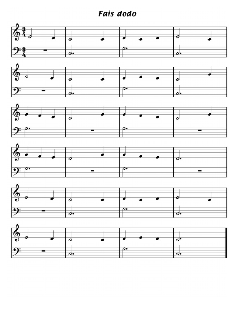 Fais Dodo Simple | PDF