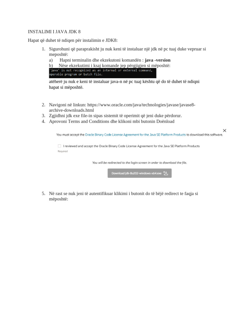 Instalimi I Java JDK 8 | PDF