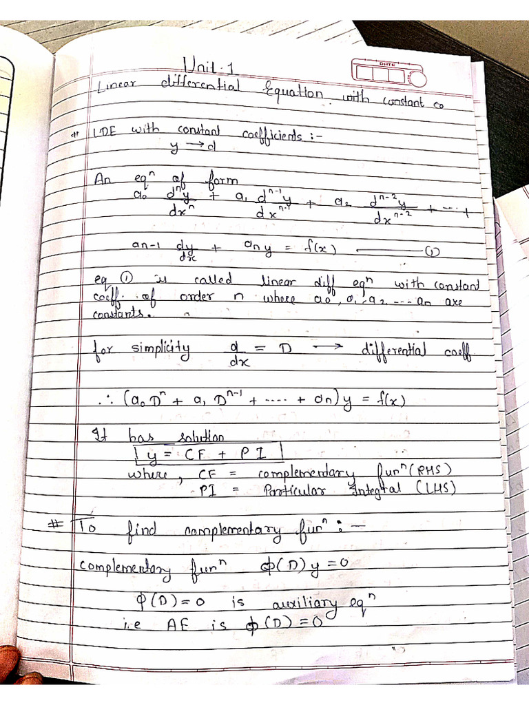 m3 Unit 1 Notes | PDF