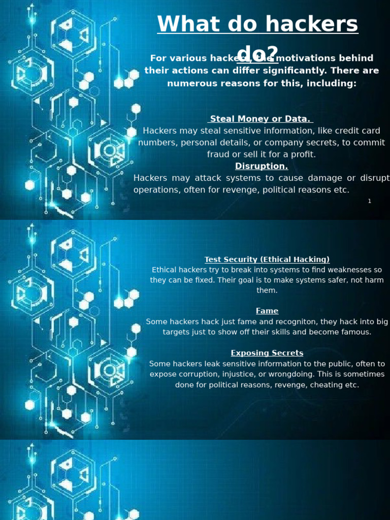 What Do Hackers Do | PDF