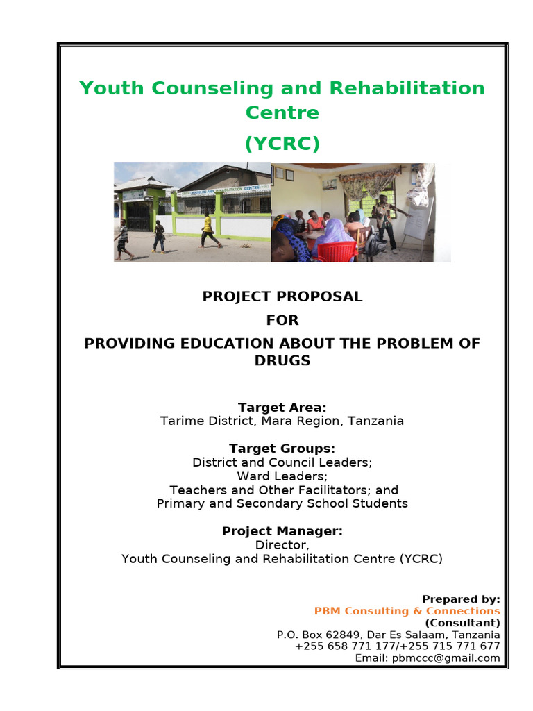 Project Proposal-Training On Drugs Use-Tarime District-1 | PDF ...