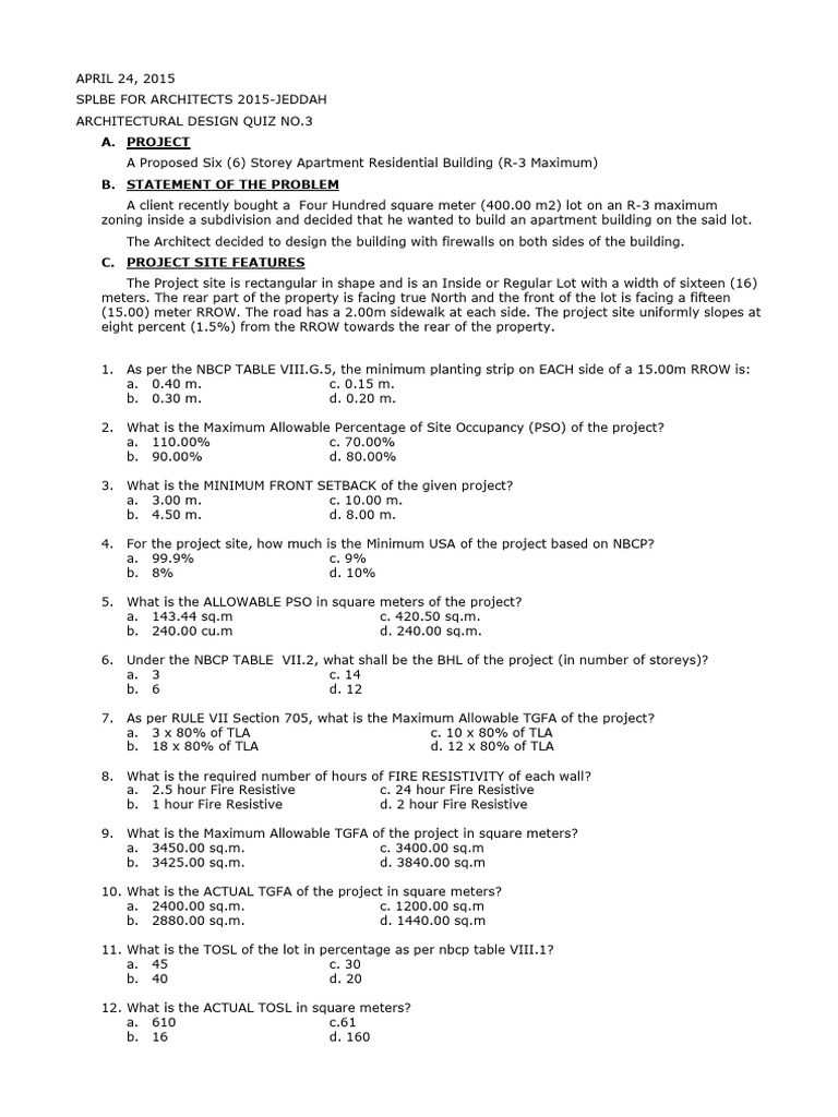 Splbe 2015 Jeddah Design Quiz 3 | PDF