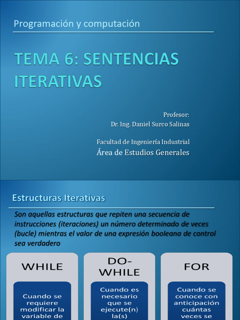 Estructuras Iterativas en C++ | PDF | Ingeniería de software | Desarrollo de software