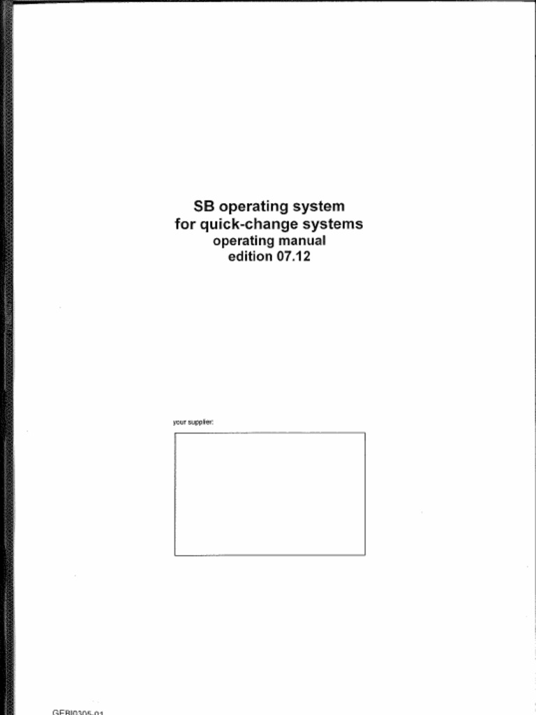 Quick Coupler SB Operating System Manual | PDF