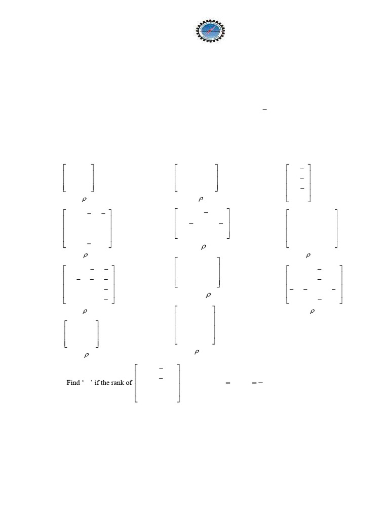 UNIT - 5 - QB - Matrices and System of Equations 12 October 2023 | PDF ...