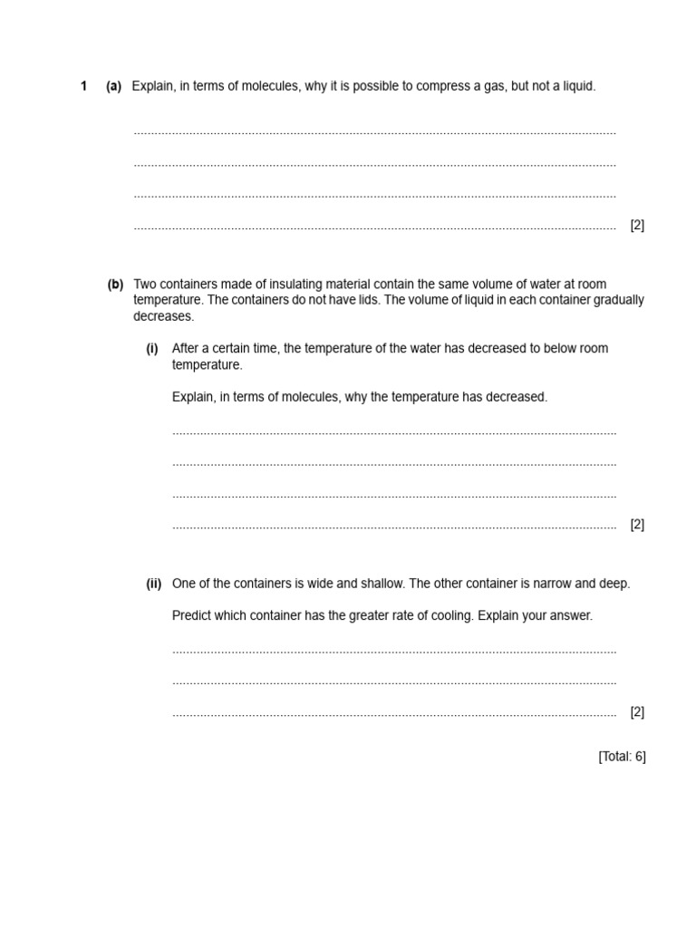 Thermal Processes QP | PDF | Water | Thermometer