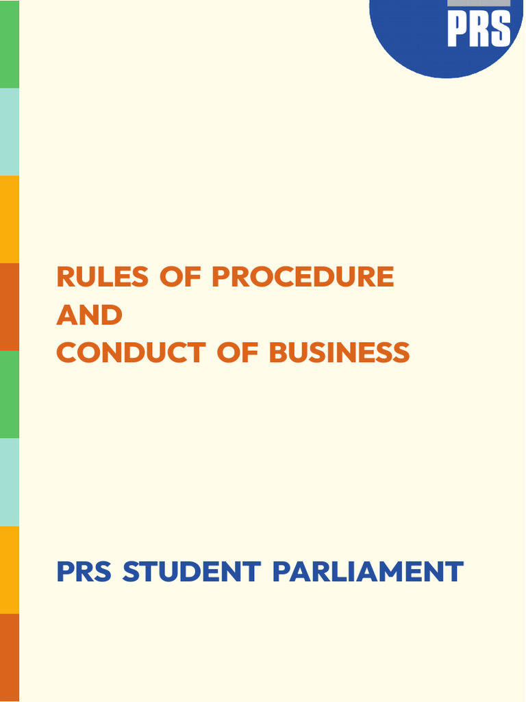 Student Parliament Rules of Procedure | PDF | United States House Of ...
