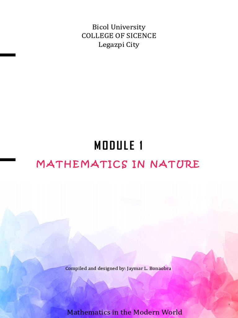 MMW Module 1 Mathematics in Nature | PDF | Symmetry | Mathematics