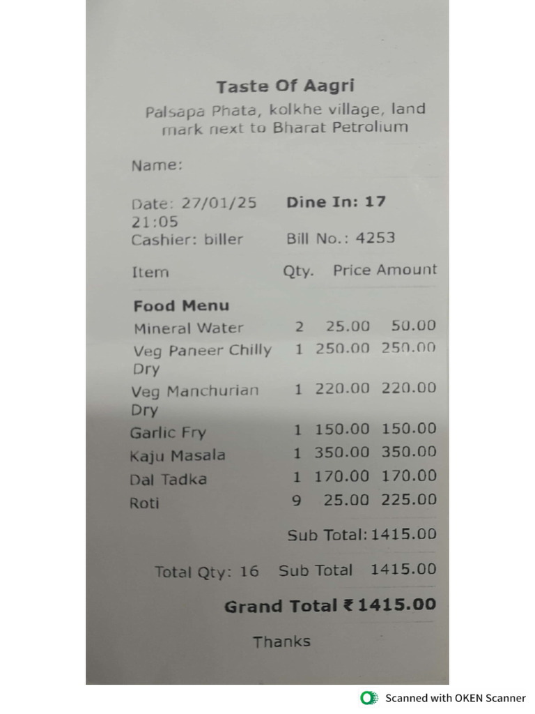 Mumbai Hotel Bills | PDF