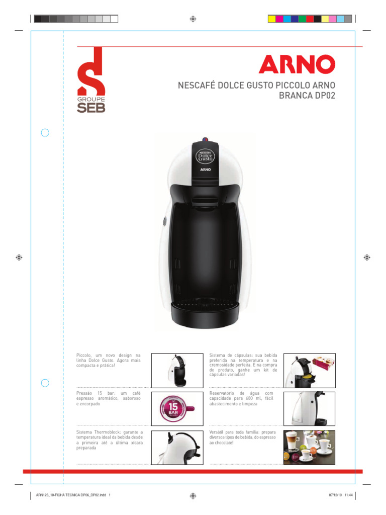 Arn123 - 10-Ficha Tecnica DP06 - DP02 | PDF | Café | Bebida