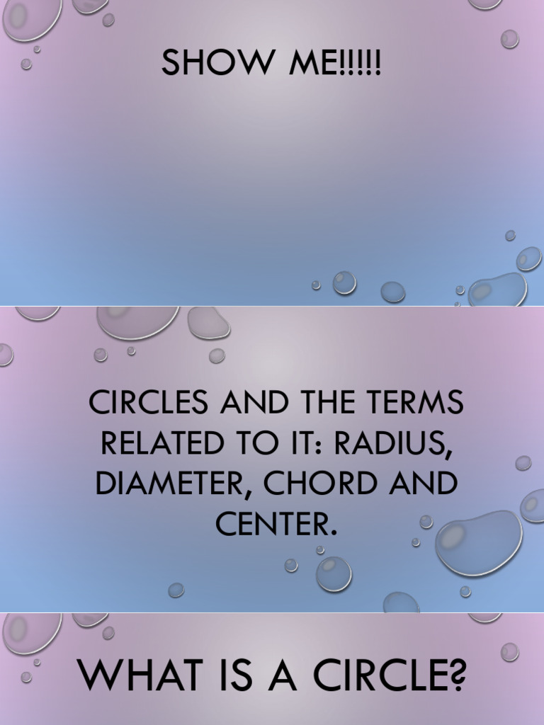 Understanding Circle Parts and Terms | PDF