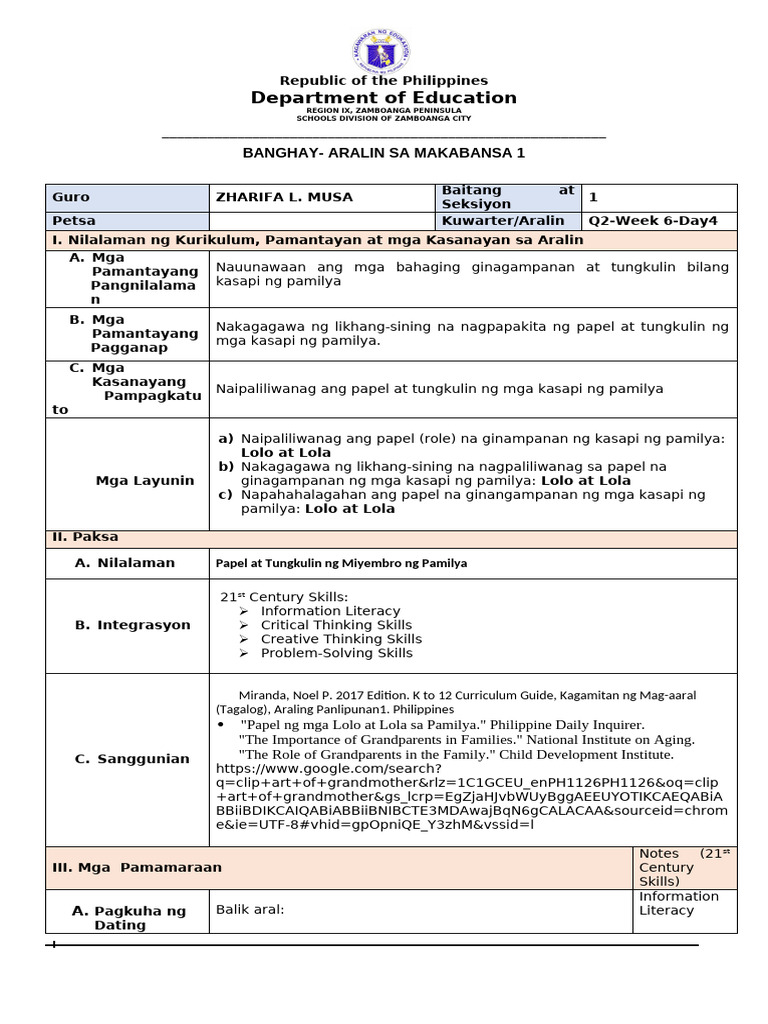 Template DLP Makabansa 1 Q3 WEEK 1 DAY 1 EMILOU D. SALIGAN | PDF