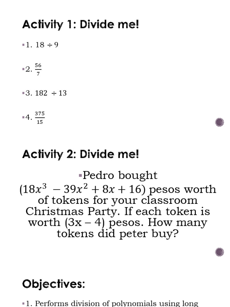 Polynomial Long Division Explained | PDF