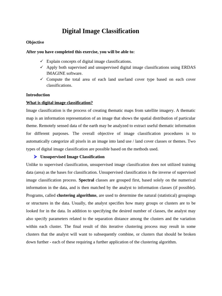 Digital Image Classification | PDF | Cluster Analysis | Statistical Classification