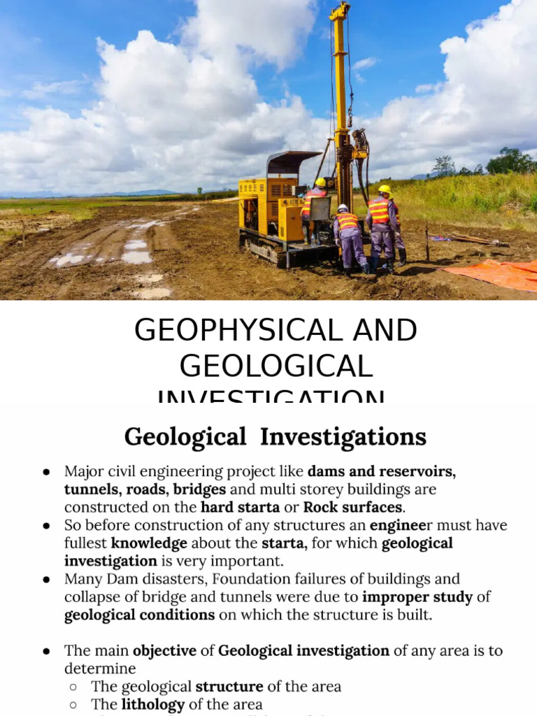 Introduction To Geological and Geophysical Investigation | PDF
