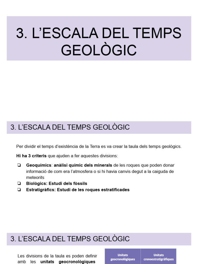 L'escala Del Temps Geològic | PDF