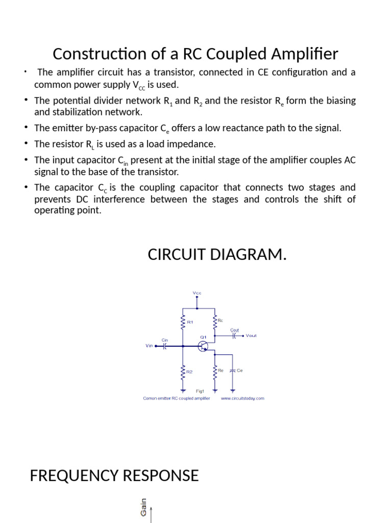 Rc Coupled Amplifier | PDF | Amplifier | Capacitor