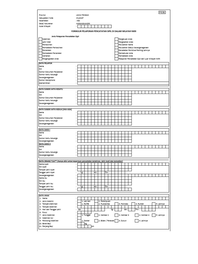 Pelaporan Capil 1 | PDF