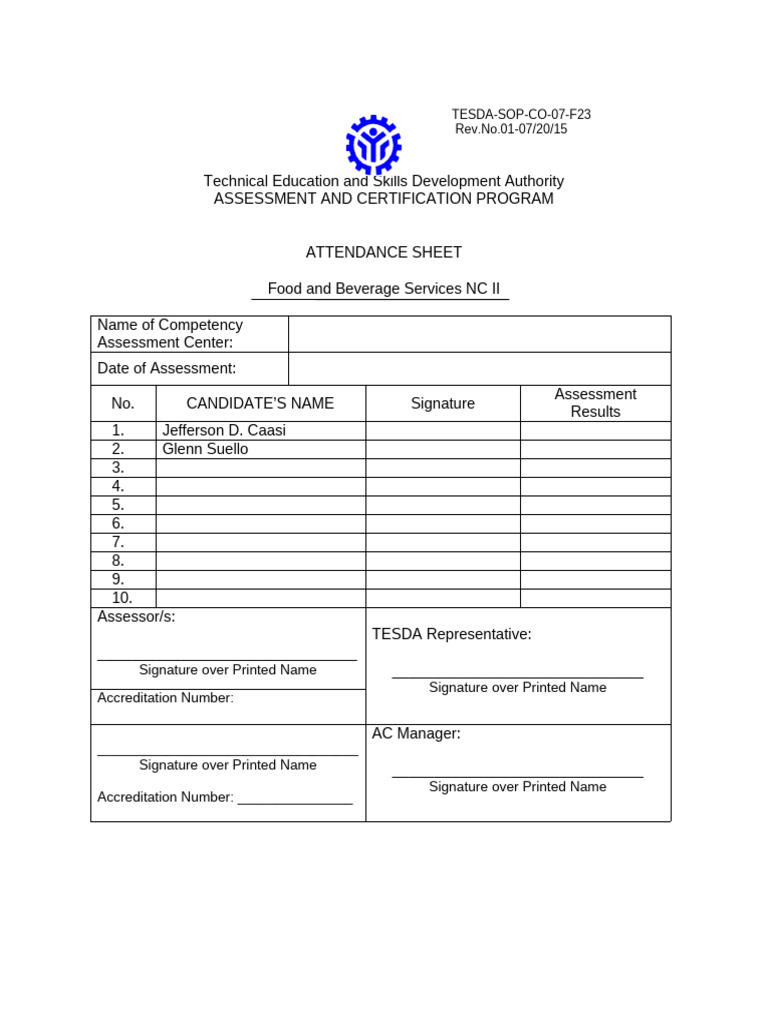 Attendance CCA | PDF
