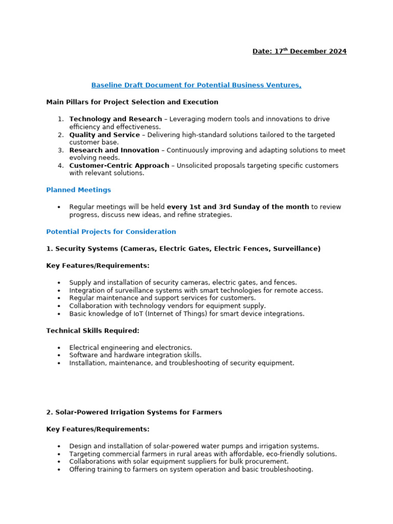 Business Proposal Draft Document (Due For Review) | PDF | Internet Of ...